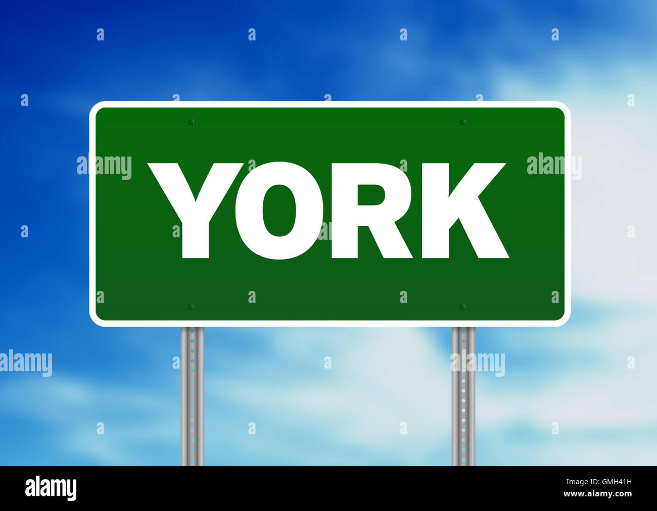 Green Road Sign - York, England Stock Photo - Alamy