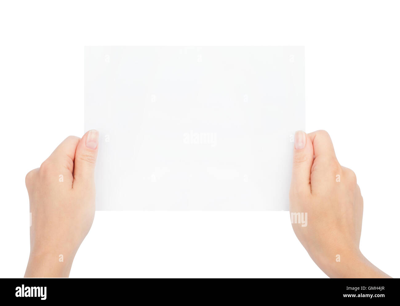Hands holding paper Stock Photo - Alamy
