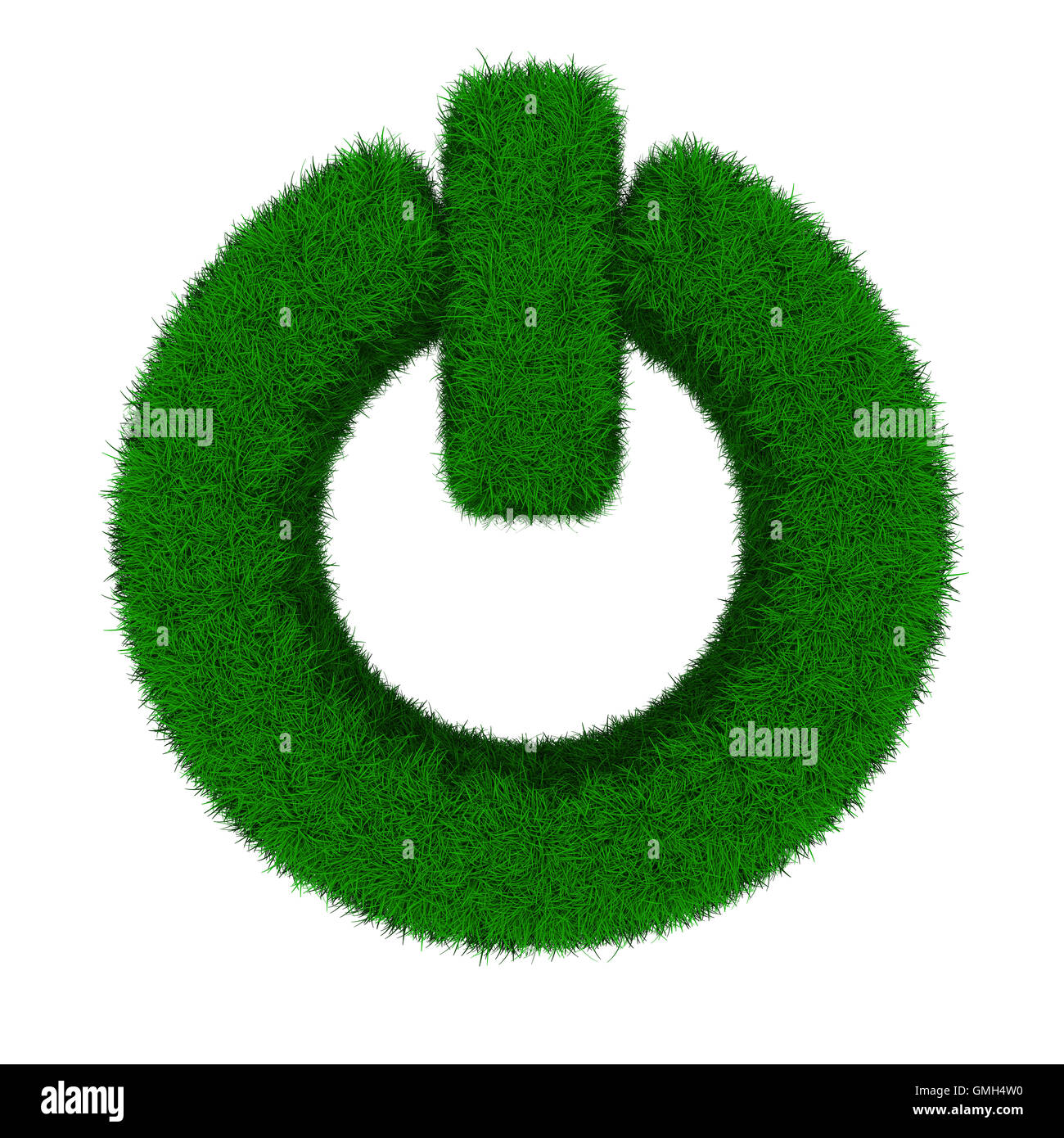 power sign on white background. Isolated 3D image Stock Photo - Alamy