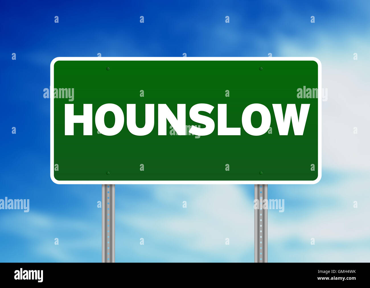 Green Road Sign - Hounslow, England Stock Photo - Alamy