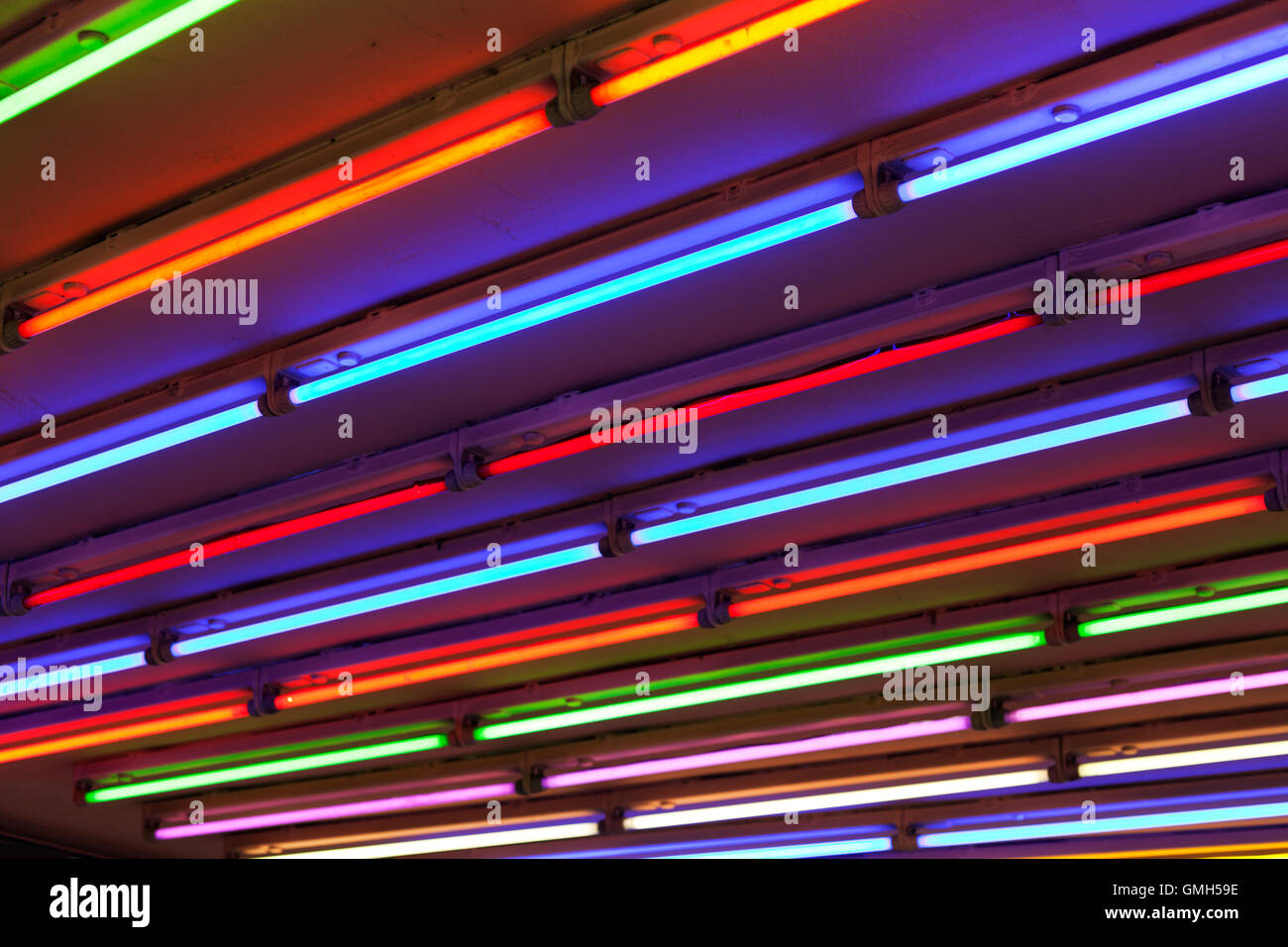 abstract multi colored neon light lines Stock Photo - Alamy