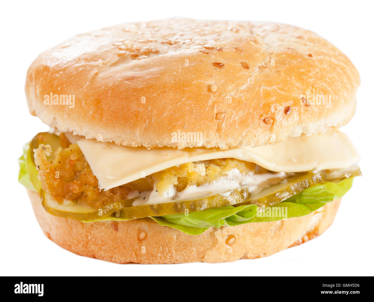 cheeseburger on the plate Stock Photo - Alamy