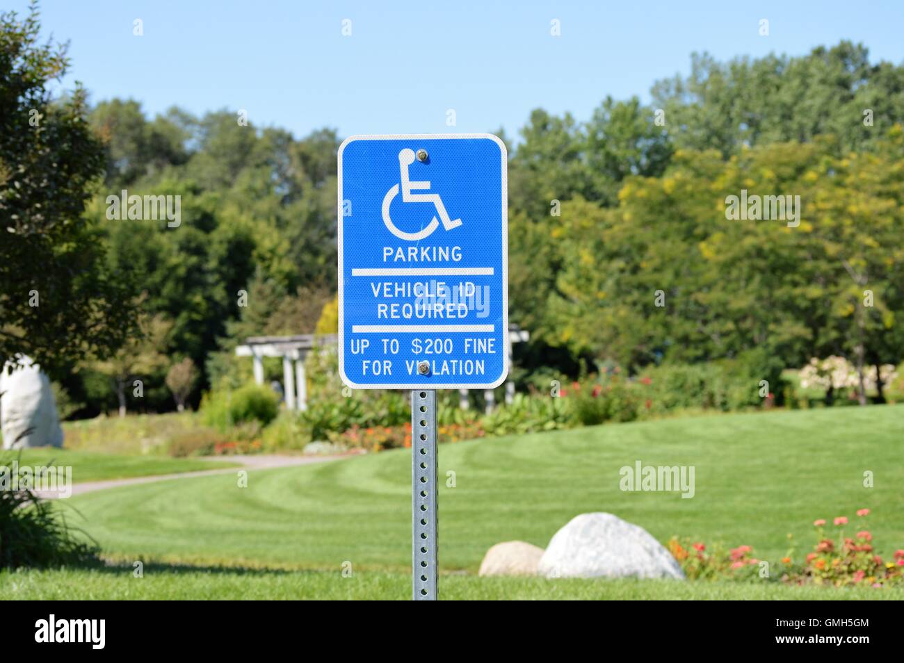 Handicap Parking Sign At The Park Stock Photo Alamy handicap-parking-sign-at-the-park-stock-photo-alamy