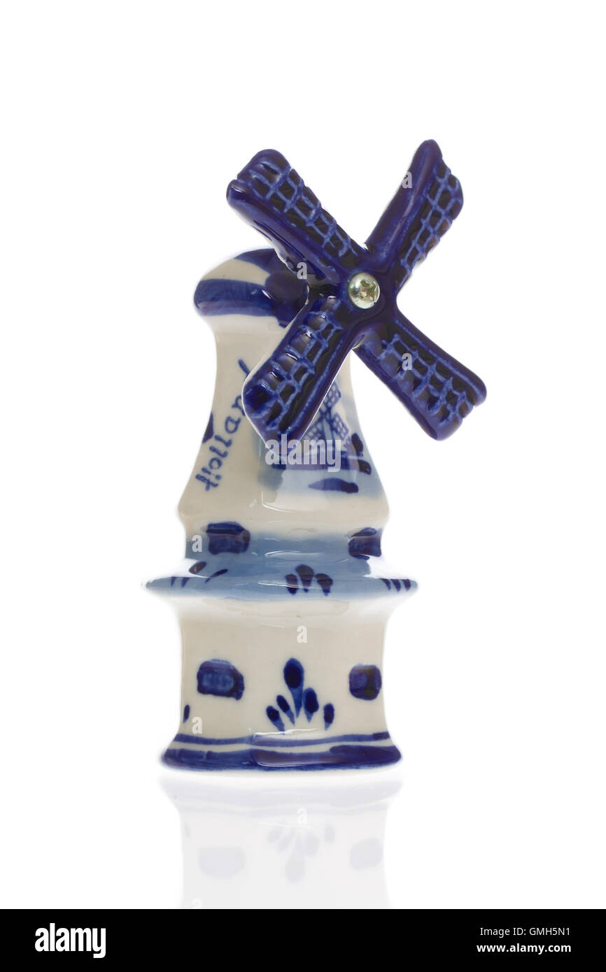 Dutch windmill in blue Stock Photo - Alamy