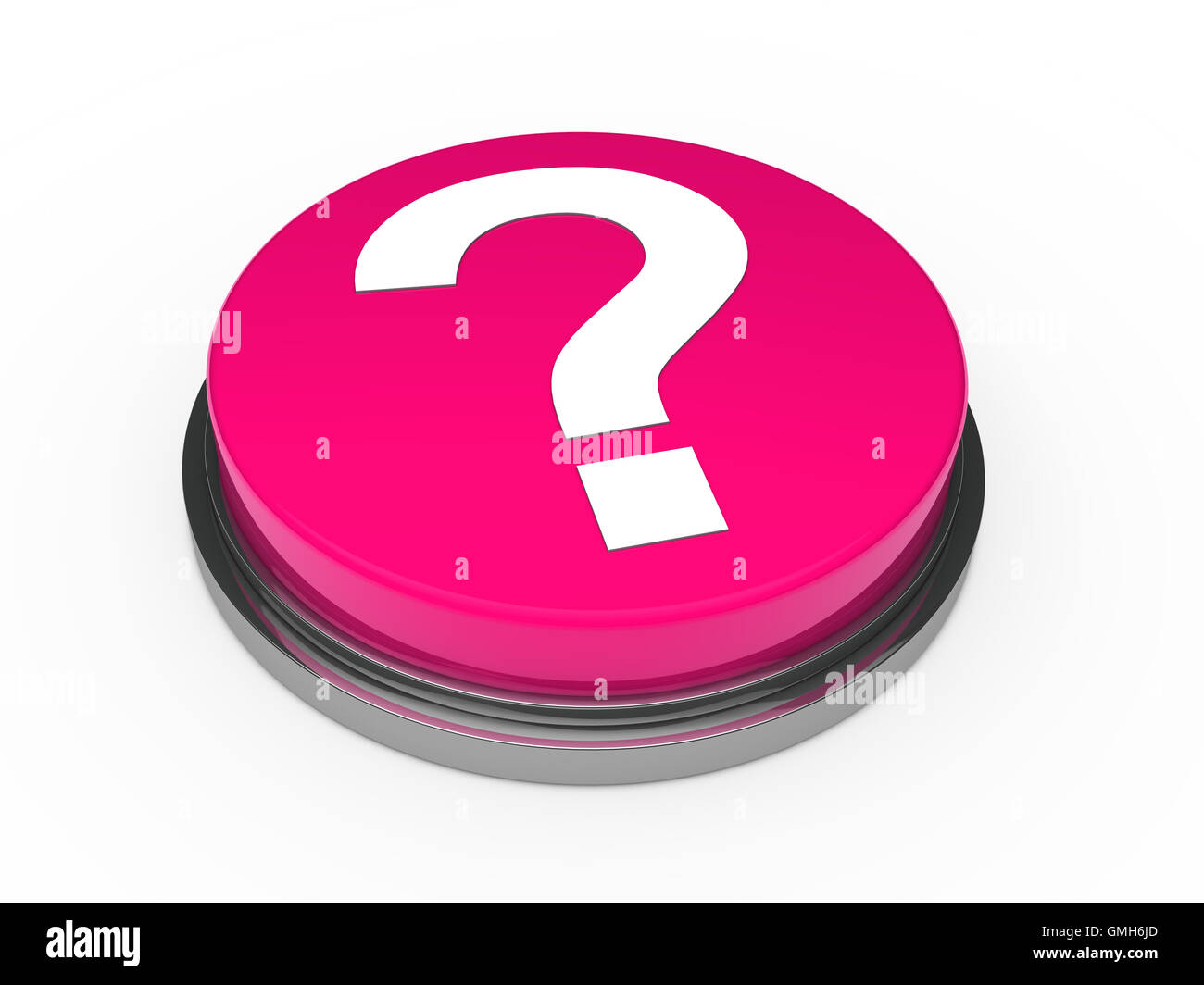 3d button pink question mark Stock Photo - Alamy