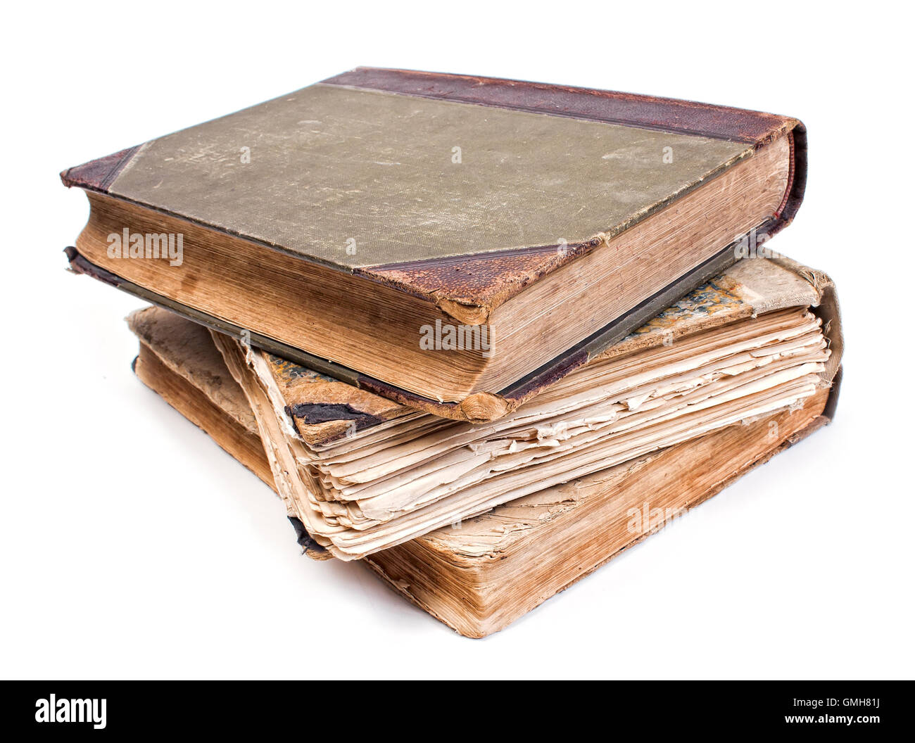 An old book with a crumpled sheet Stock Photo - Alamy