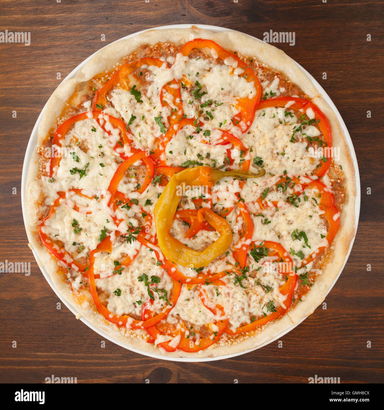 pizza with pepper Stock Photo - Alamy