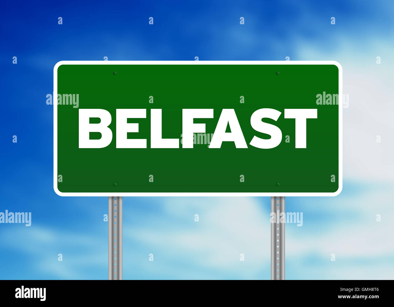 Green Road Sign - Belfast, England Stock Photo - Alamy