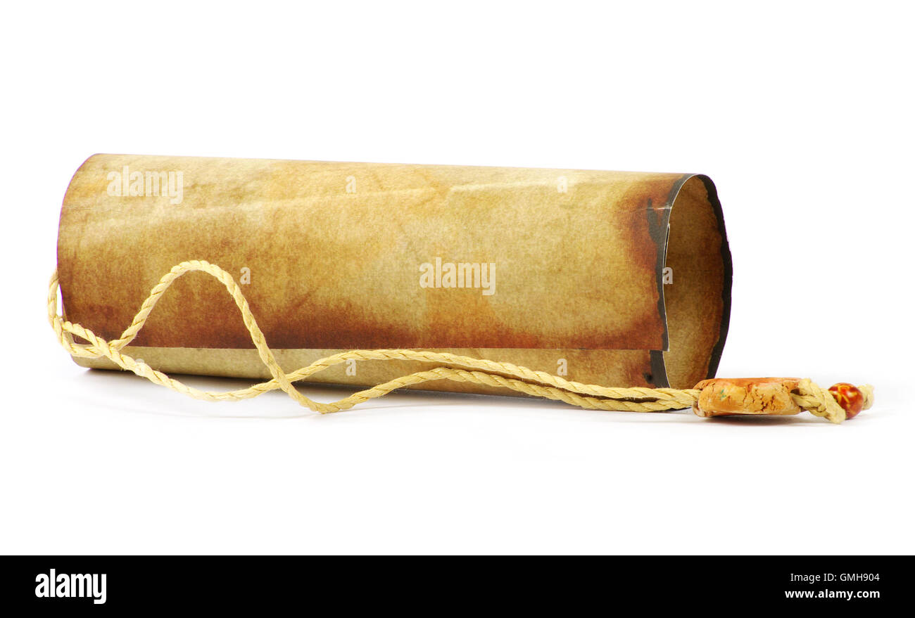 Old rolled paper Stock Photo - Alamy