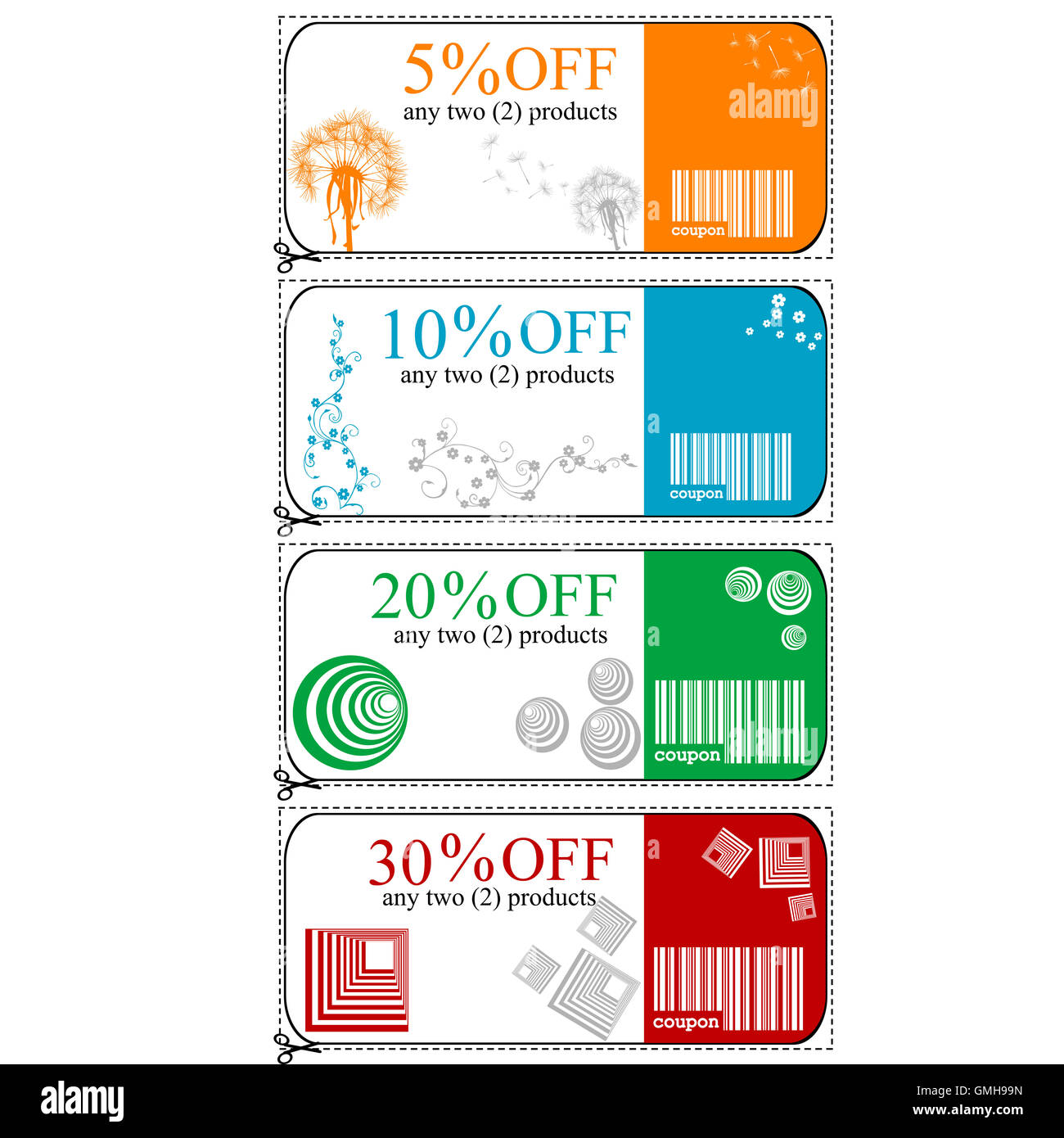 Vouchers with sales Stock Photo - Alamy