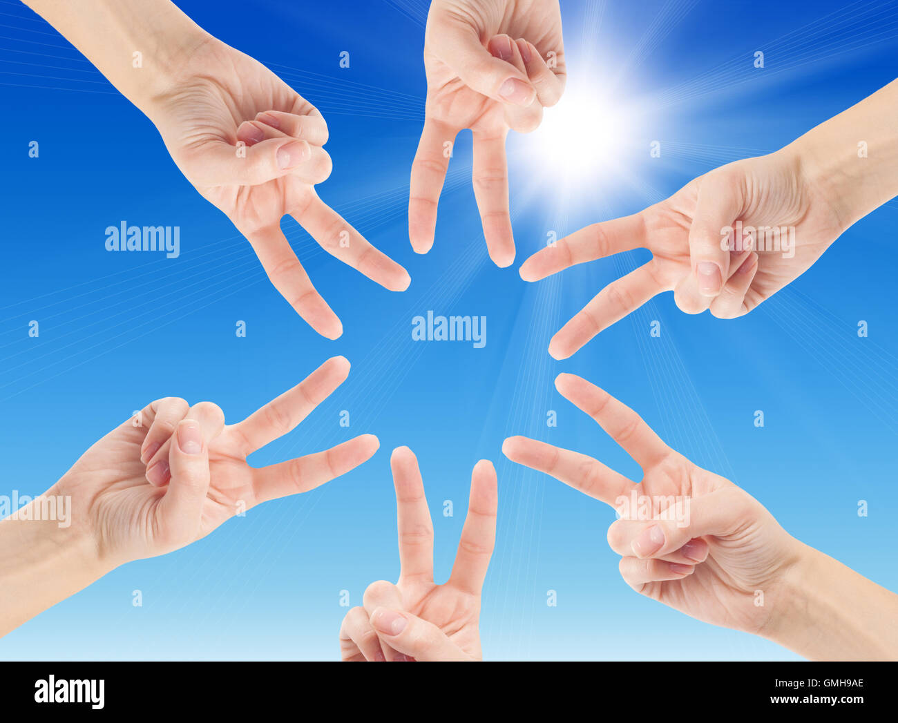 Finger forming star shape hi-res stock photography and images - Alamy