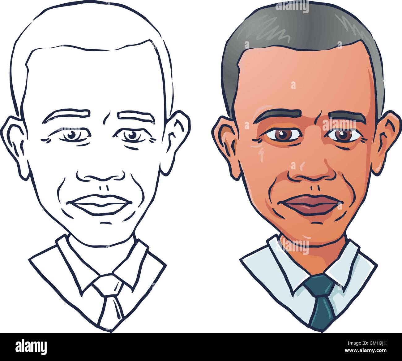 Vector Portrait Of President Barack Obama Stock Vector Image And Art Alamy
