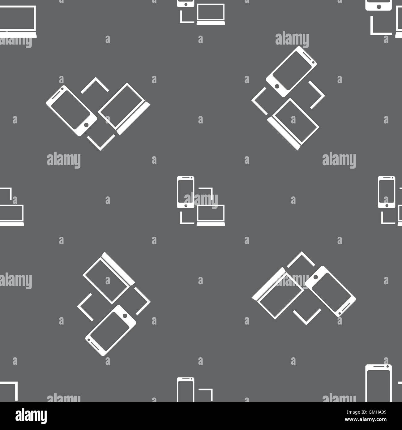 Synchronization sign icon. communicators sync symbol. Data exchange ...