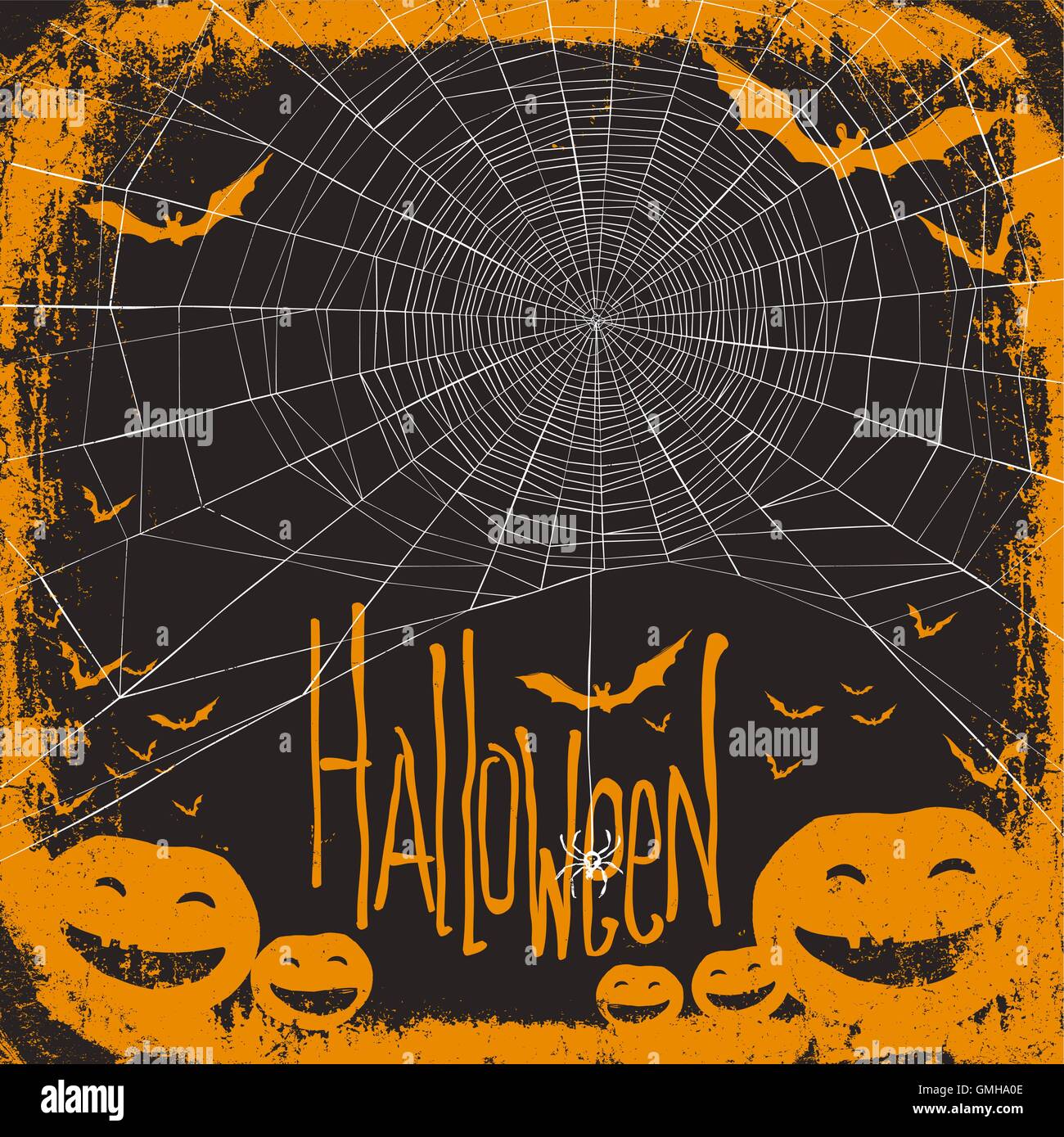 Halloween themed background with spider web Stock Vector Image & Art ...