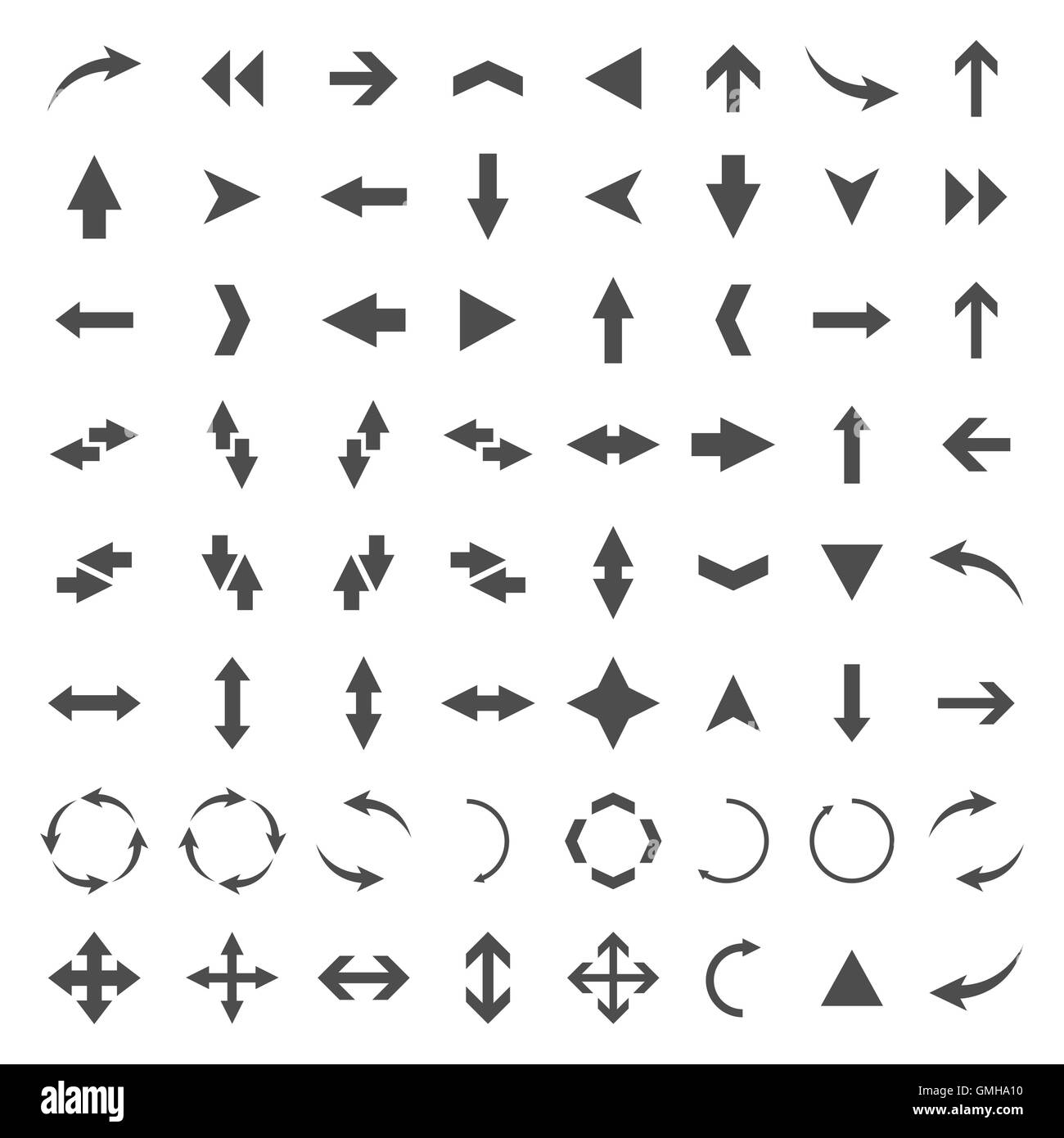 A set of arrows, vector illustration Stock Vector Image & Art - Alamy