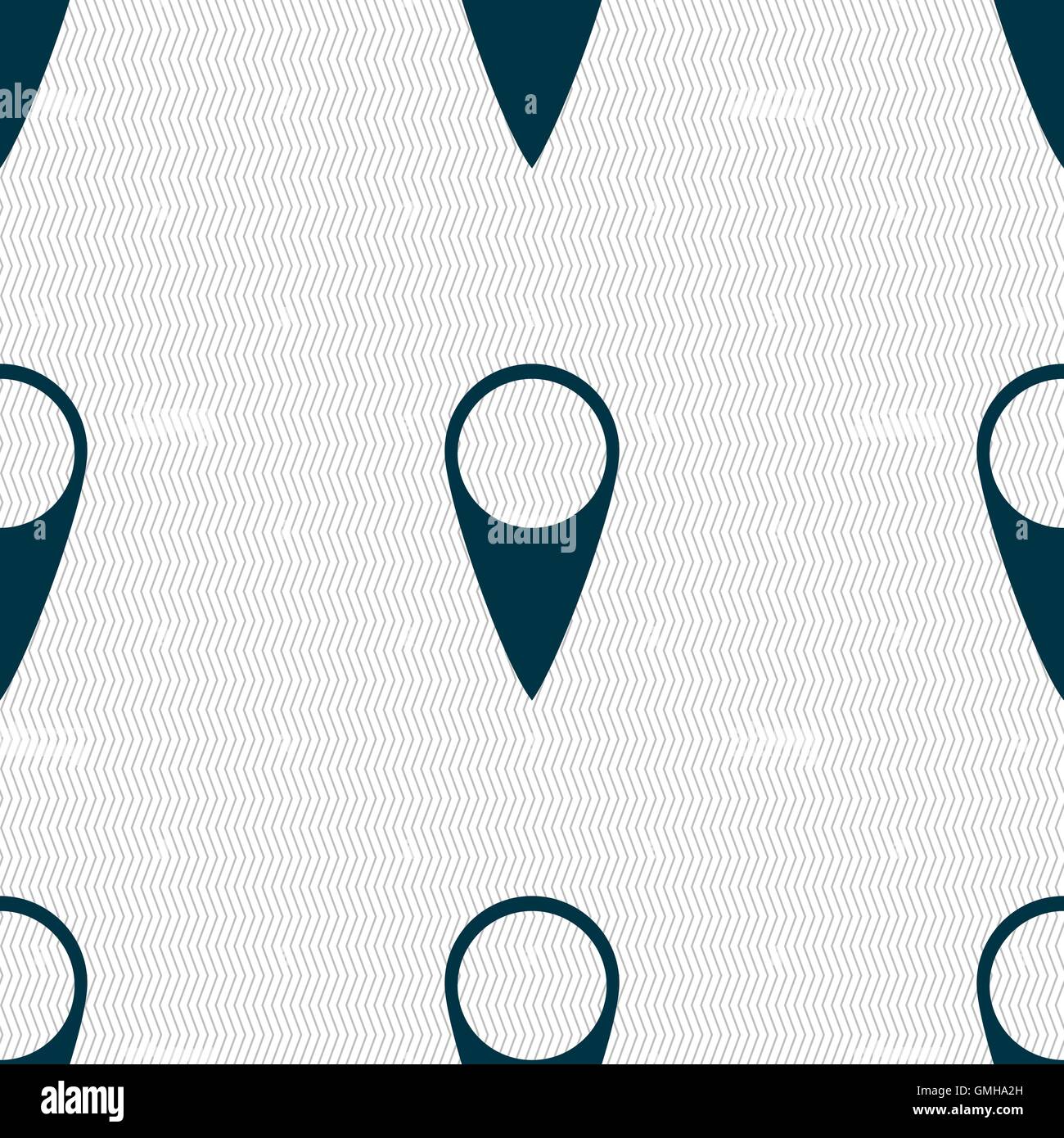 Map pointer icon. GPS location symbol. Seamless abstract background with geometric shapes ...