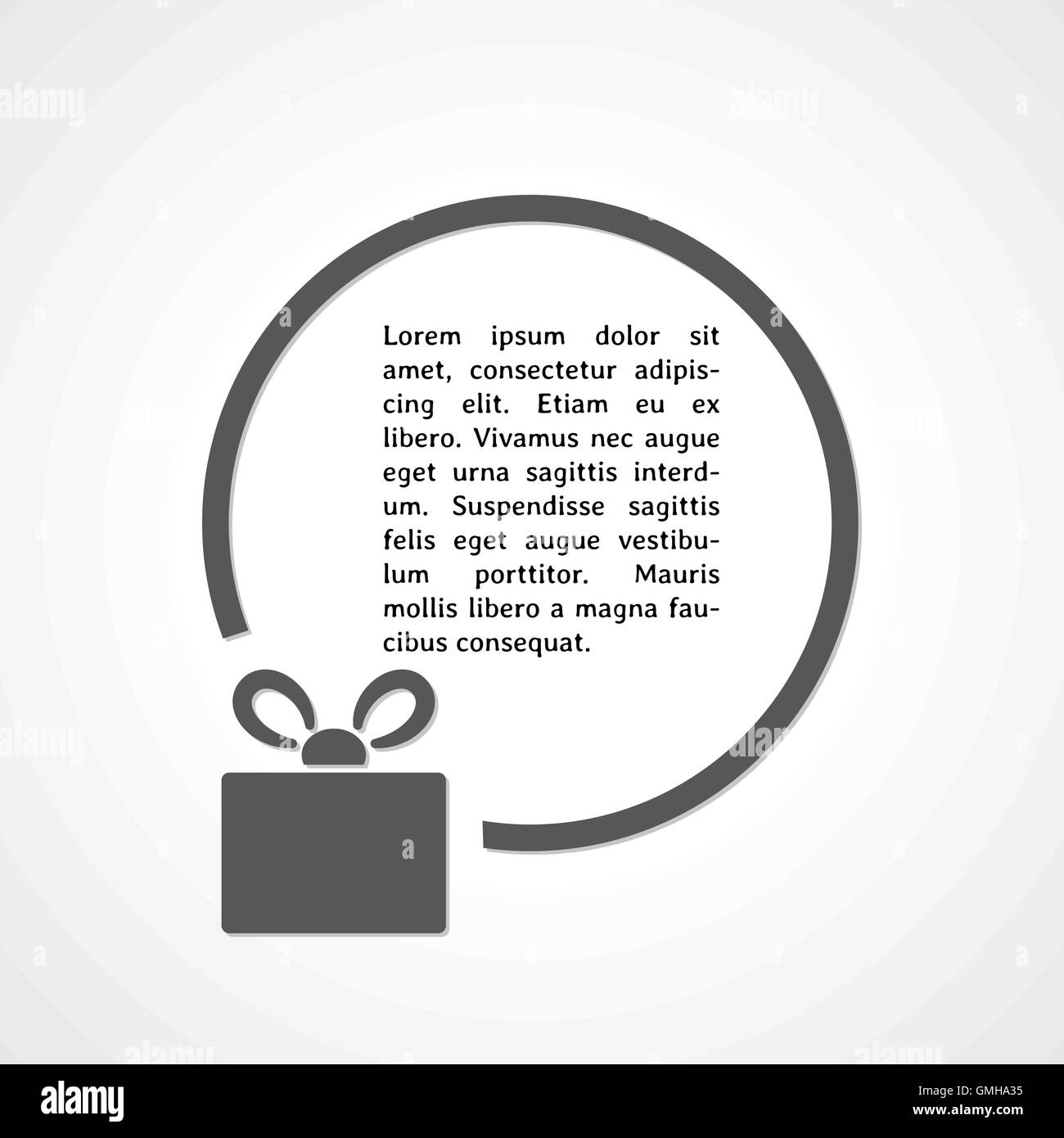 wide circle box with present Stock Vector Image & Art - Alamy