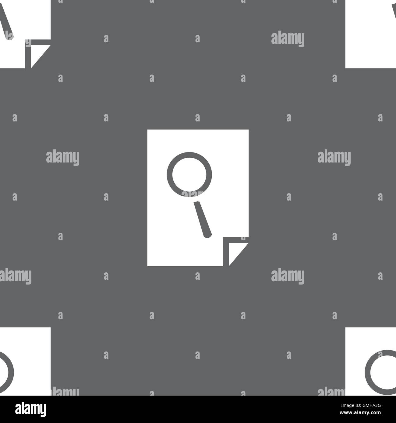 Search in file sign icon. Find document symbol. Seamless pattern on a ...