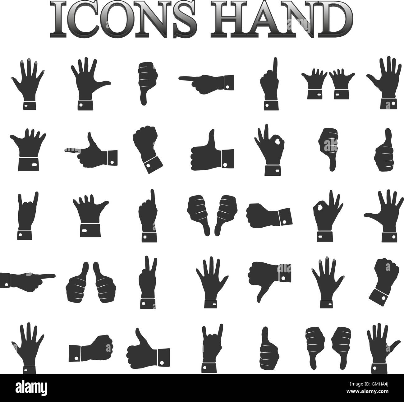Icons hands, vector Stock Vector Image & Art - Alamy