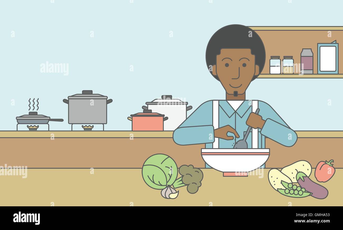 Person eating healthy meal Stock Vector Images - Alamy