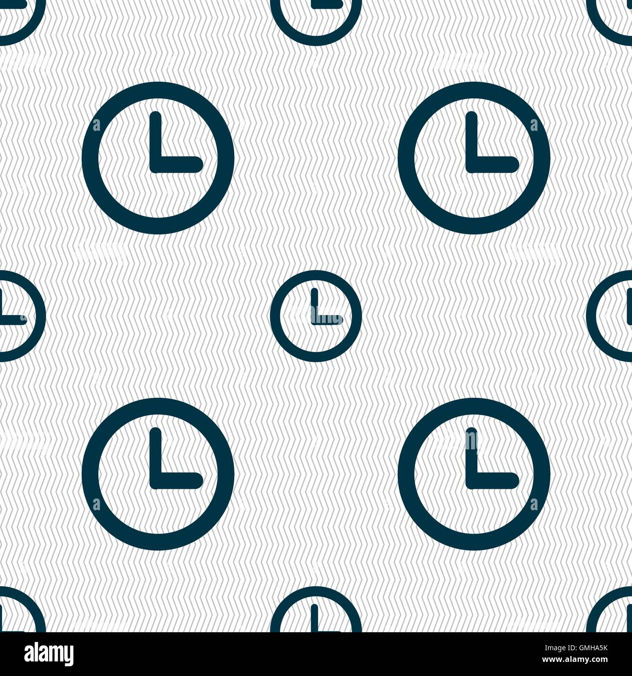 Clock sign icon. Mechanical clock symbol. Seamless abstract background ...