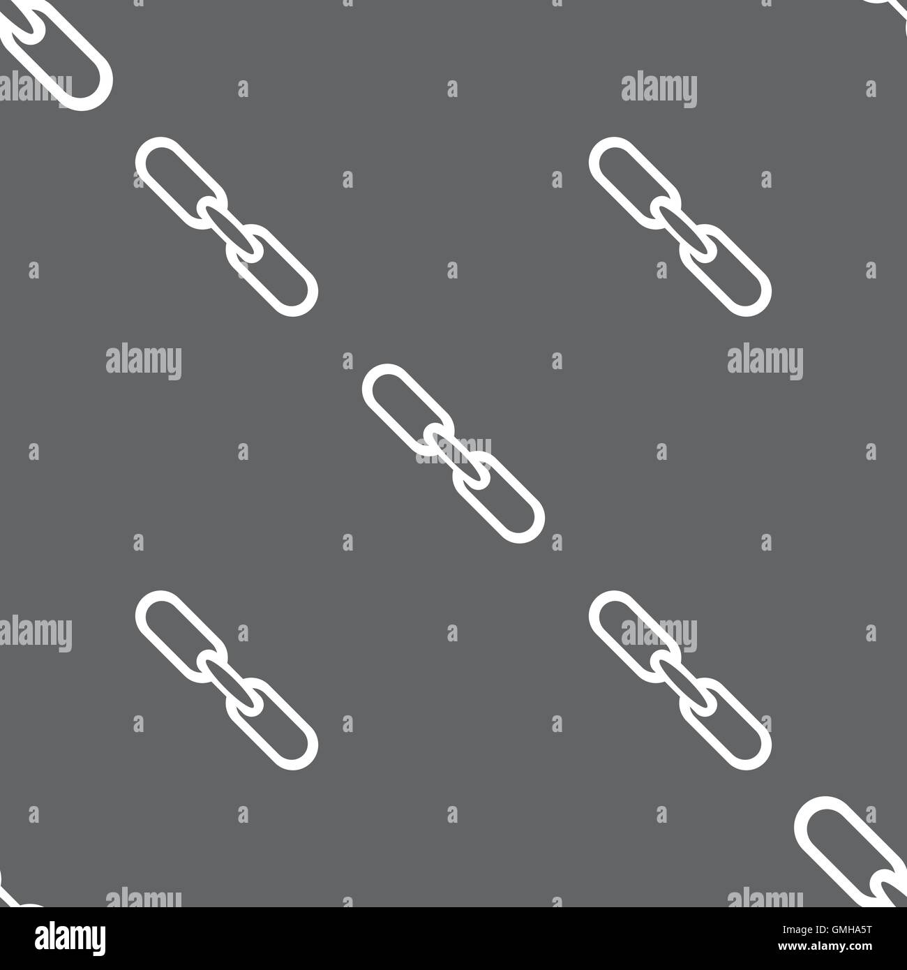 Link sign icon. Hyperlink chain symbol. Seamless pattern on a gray ...