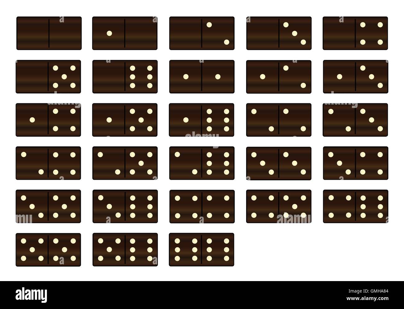 Vector dominoes Cut Out Stock Images & Pictures - Alamy