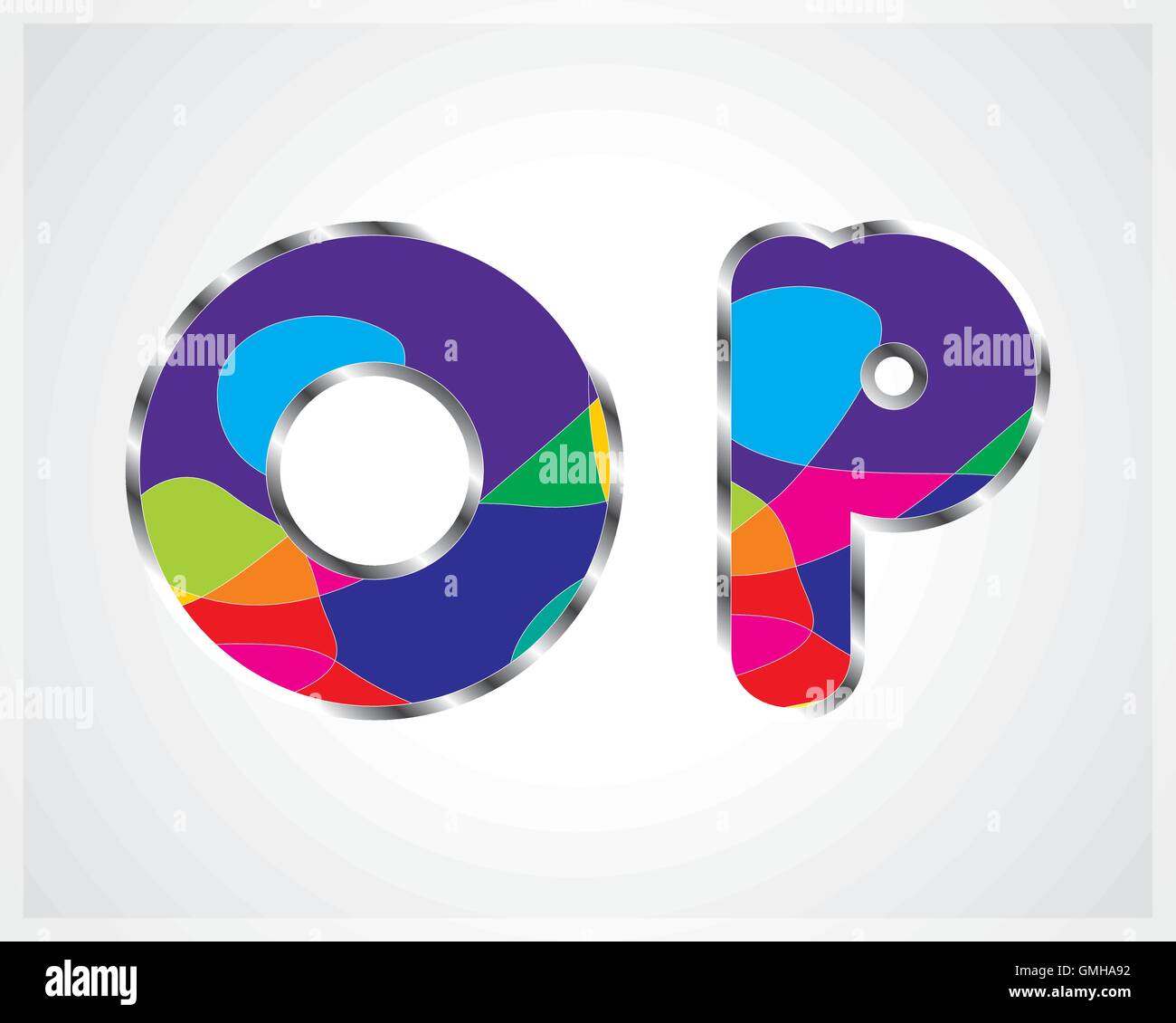 colorful shapes Alphabet Stock Vector Image & Art - Alamy