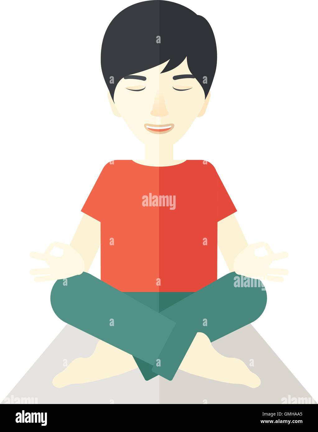 Cartoon man practicing yoga Stock Vector Images - Alamy