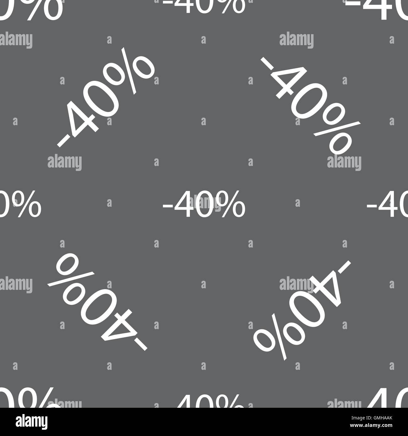 40 percent discount sign icon. Sale symbol. Special offer label ...