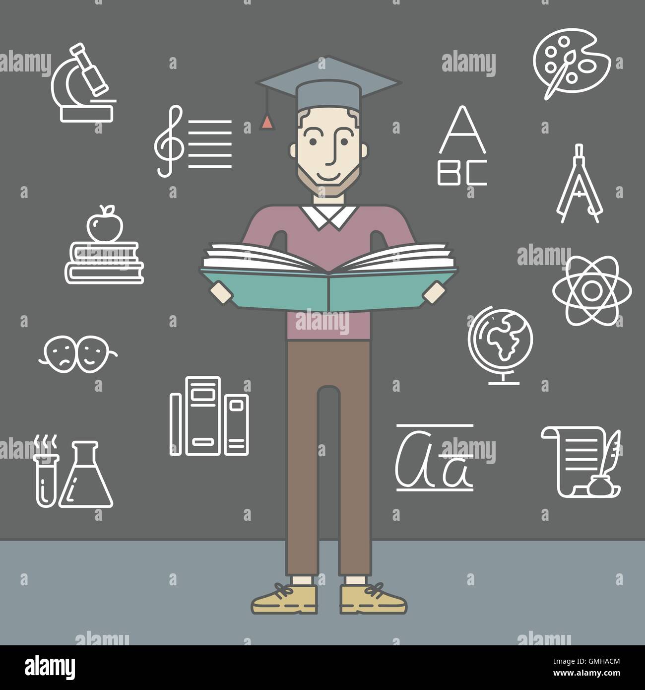 Graduation layout Stock Vector Images - Alamy