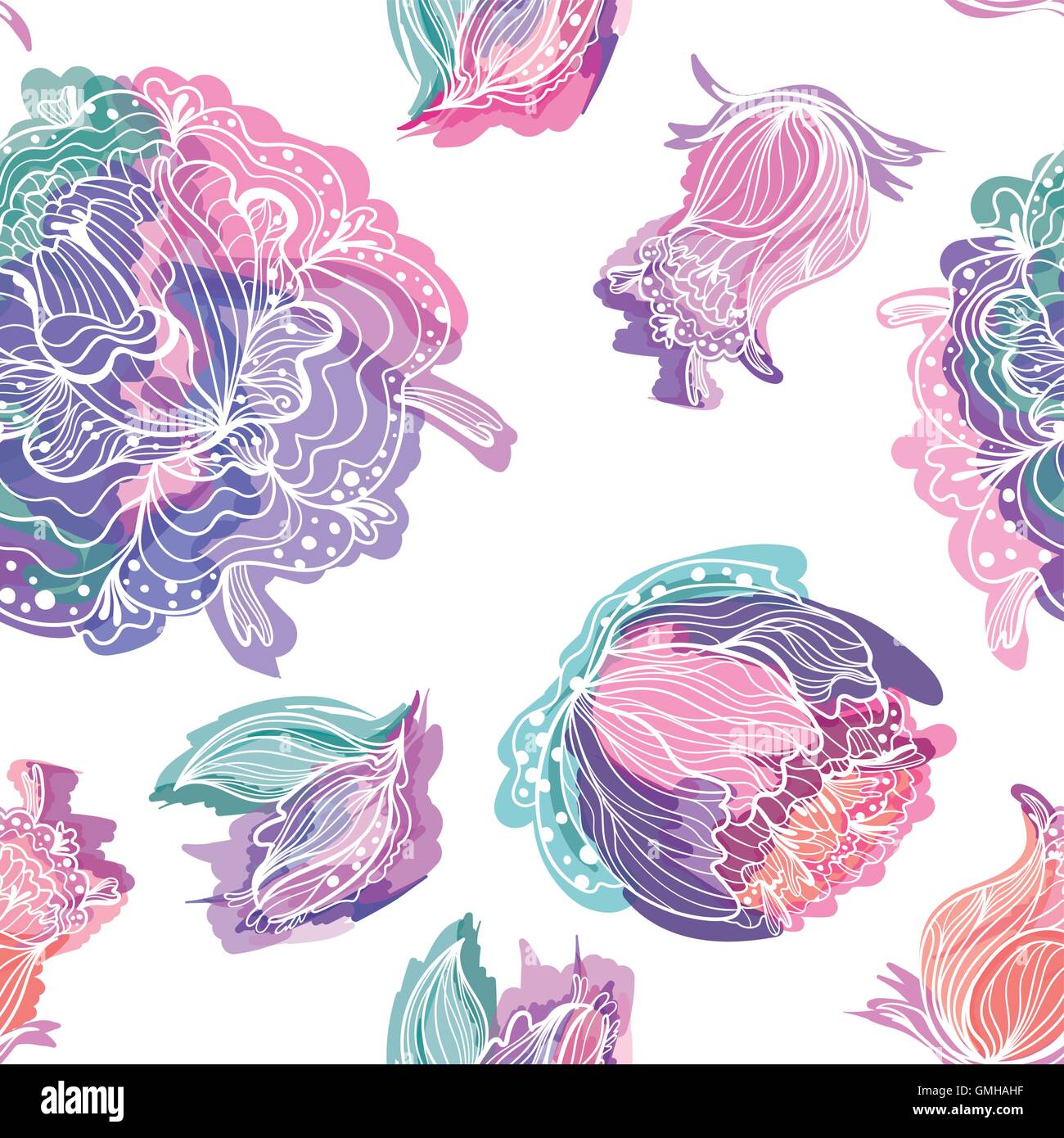 Organic watercolor pattern Stock Vector Images - Alamy