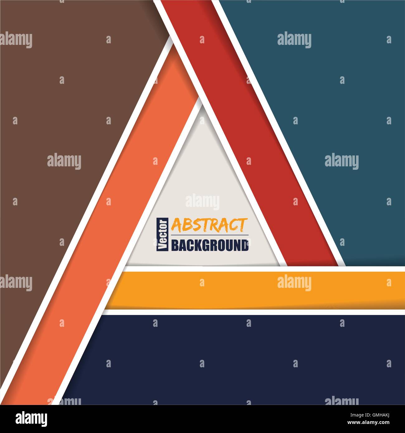 Abstract brochure template with triangle shaped by stripes Stock Vector ...