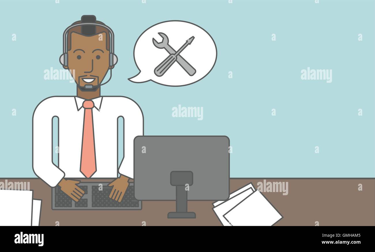 Technical support line design hi-res stock photography and images - Alamy