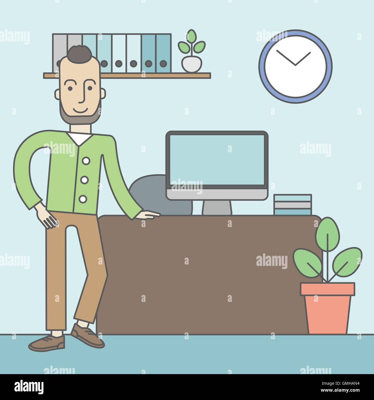 Flat layout office Stock Vector Images - Alamy