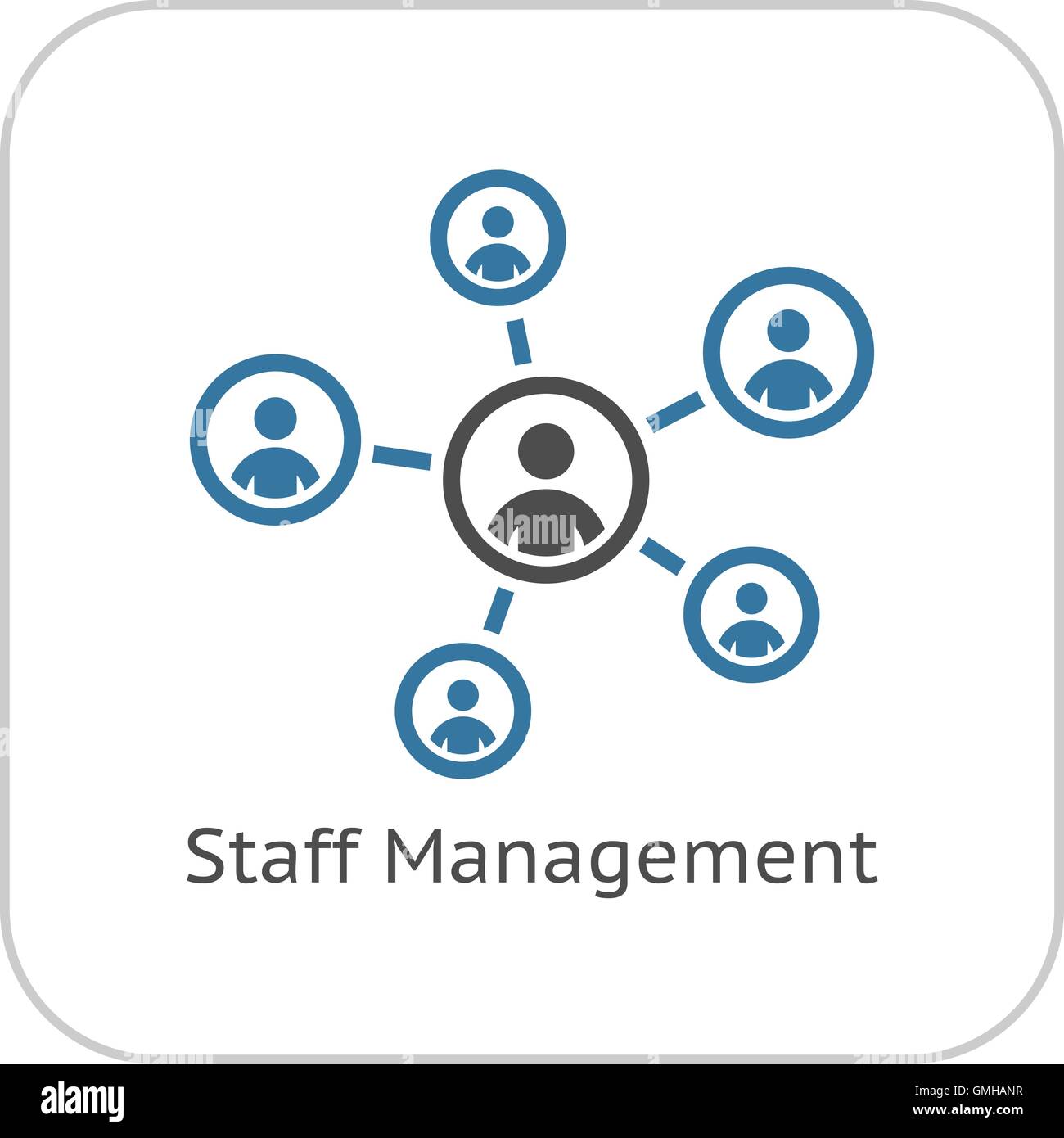 Staff Management Icon. Business Concept. Flat Design Stock Vector Image ...