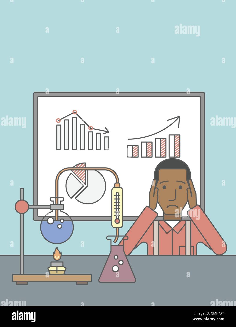 School lab test vertical Stock Vector Images - Alamy