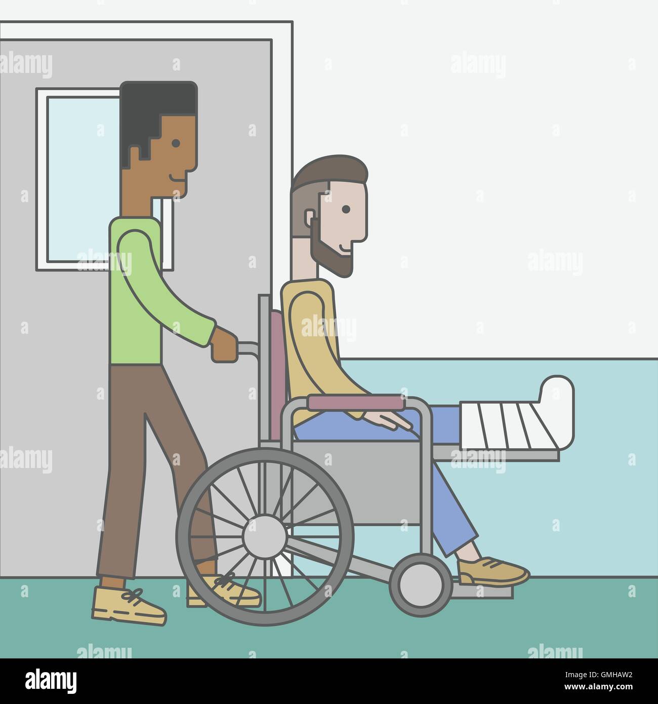 Patient in wheelchair Stock Vector Image & Art - Alamy