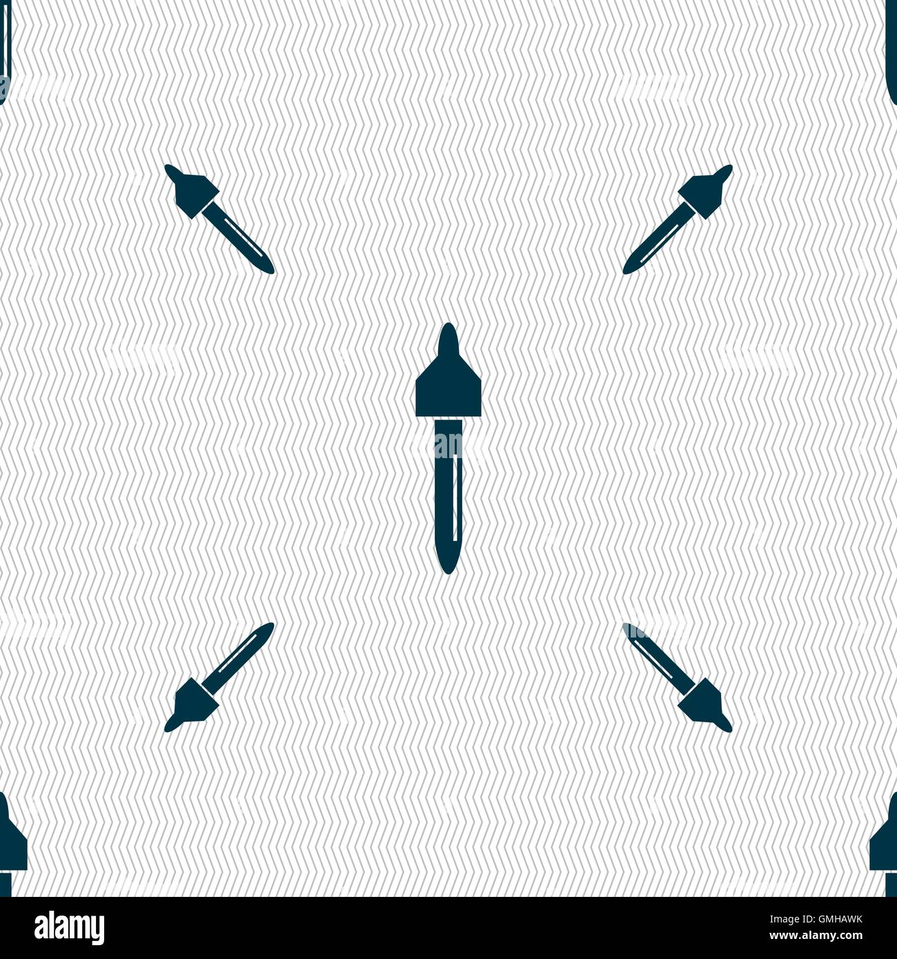 dropper sign icon. pipette symbol. Seamless pattern with geometric ...