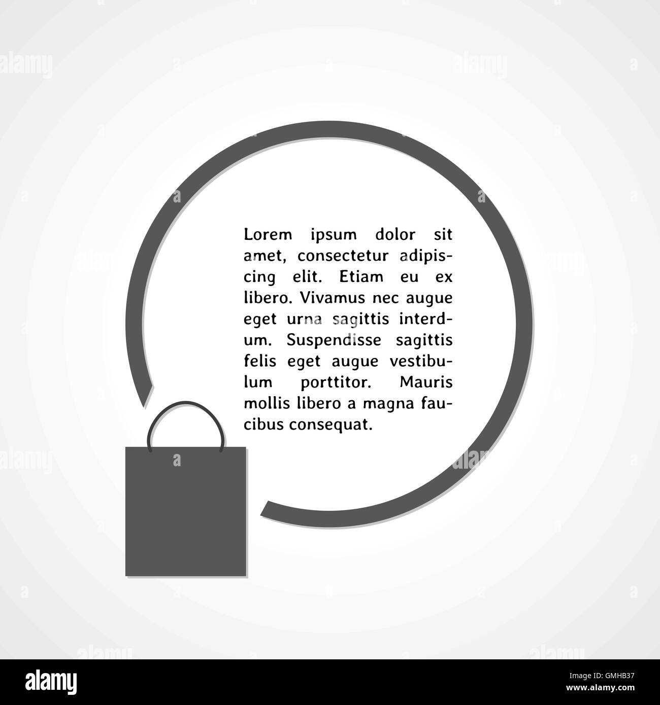 shopping bag symbol and circle Stock Vector Image & Art - Alamy