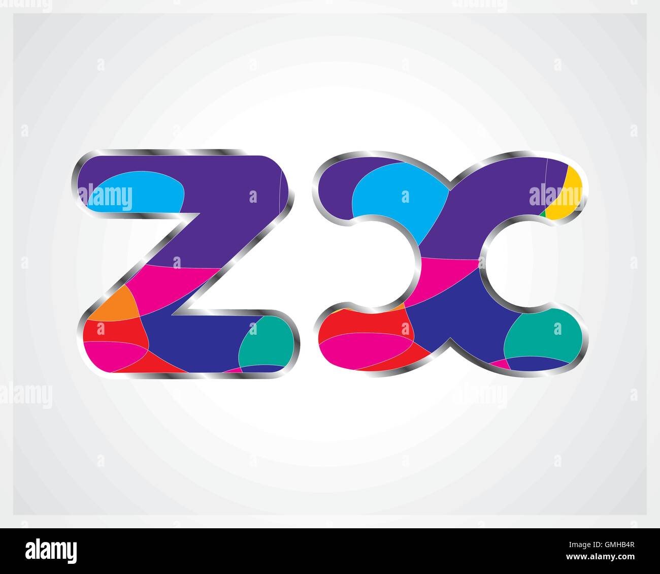 colorful shapes Alphabet Stock Vector Image & Art - Alamy
