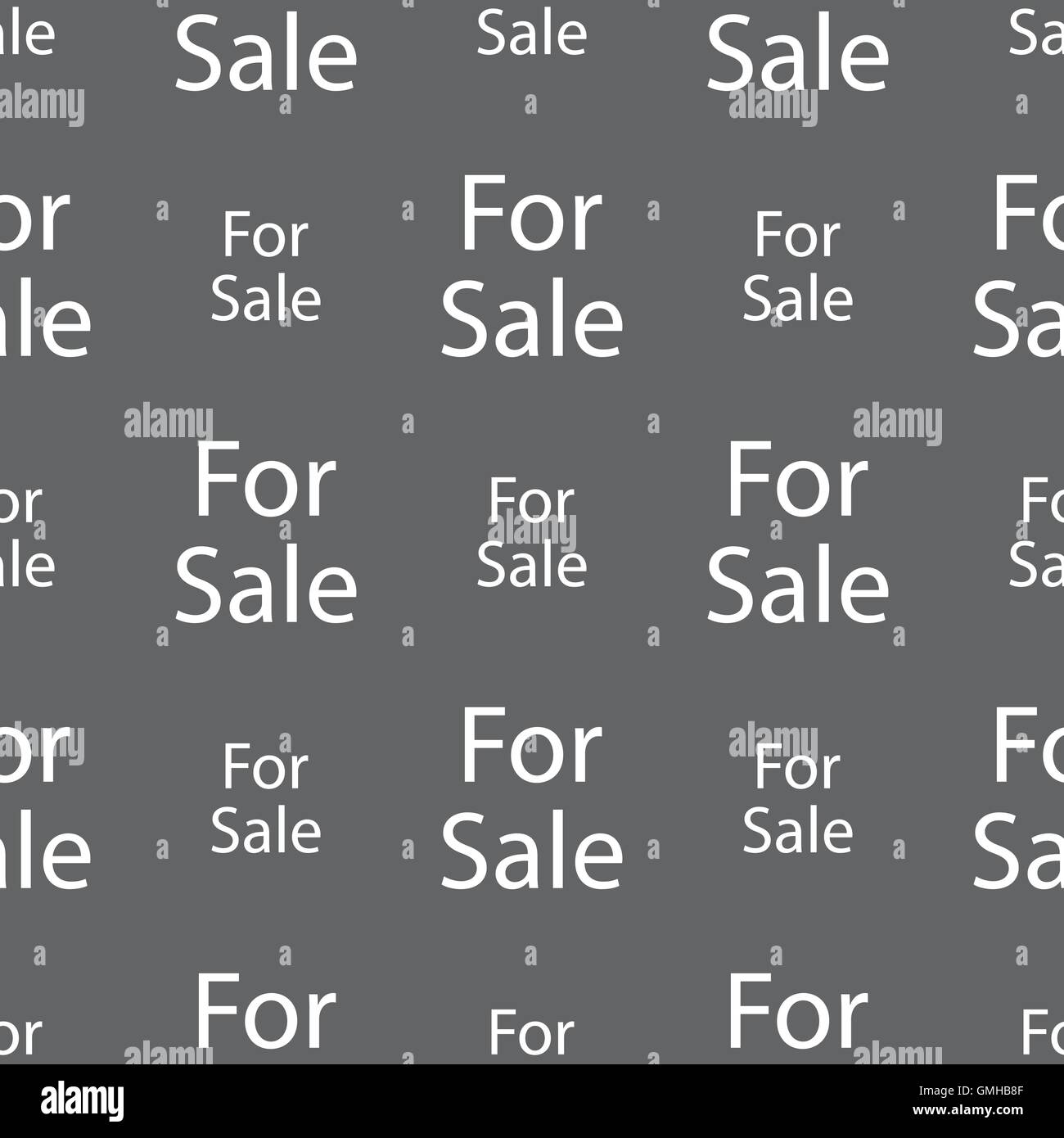For sale sign icon. Real estate selling. Seamless pattern on a gray ...