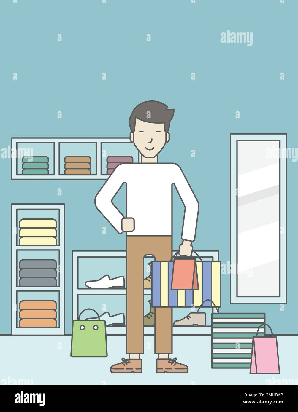 Asian male consumer Stock Vector Images - Alamy