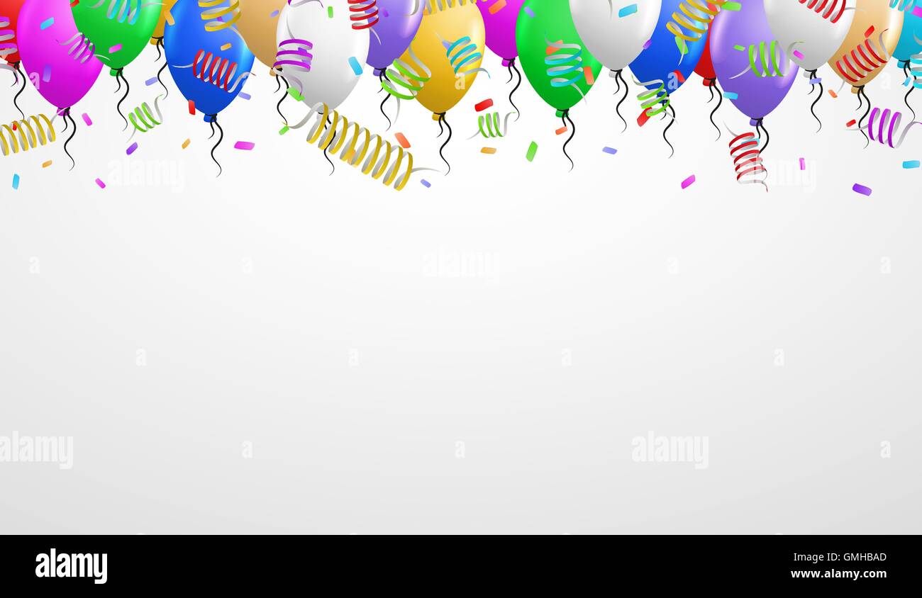 balloons and confetti Stock Vector Image & Art - Alamy