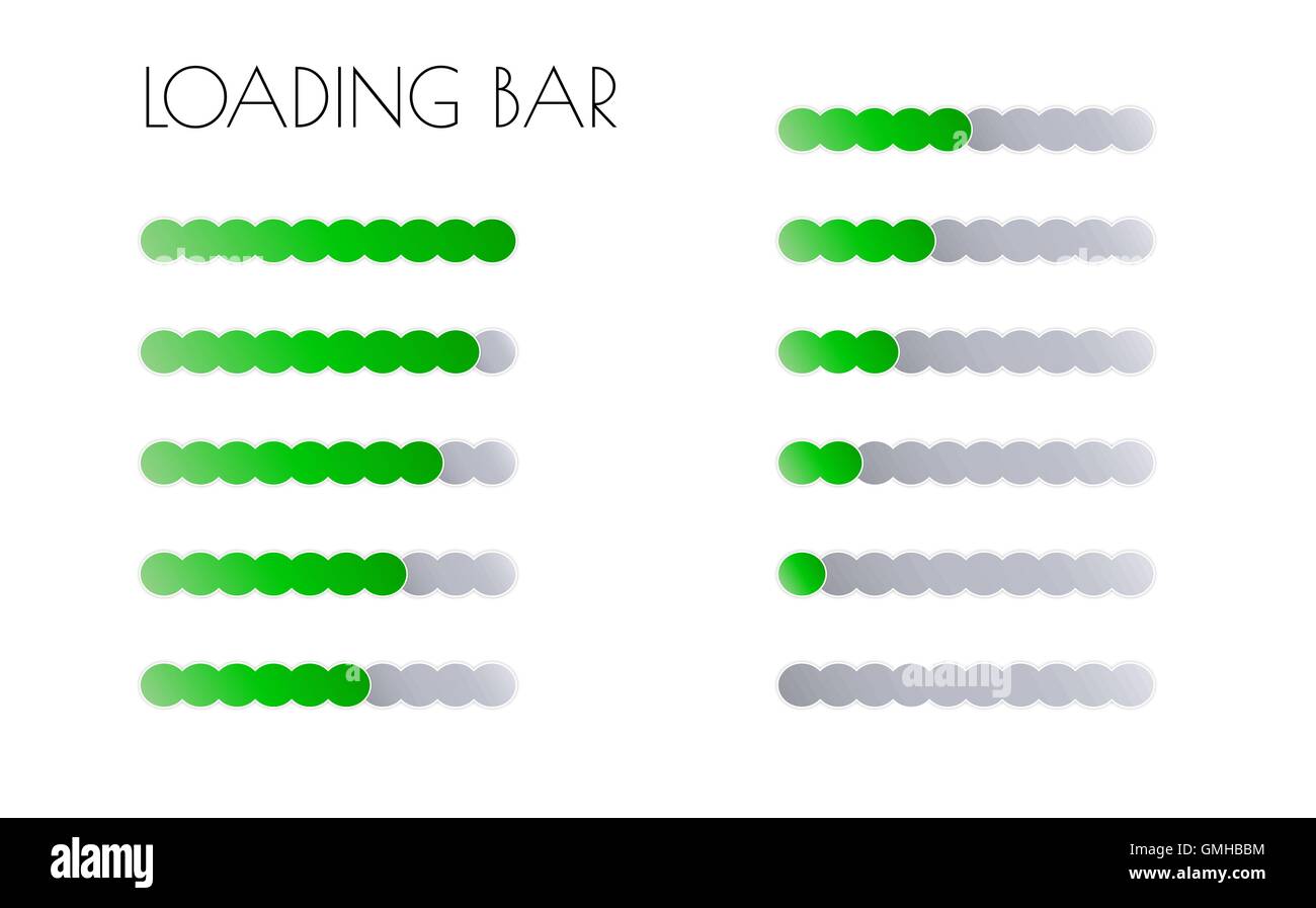 green loading bars Stock Vector Image & Art - Alamy
