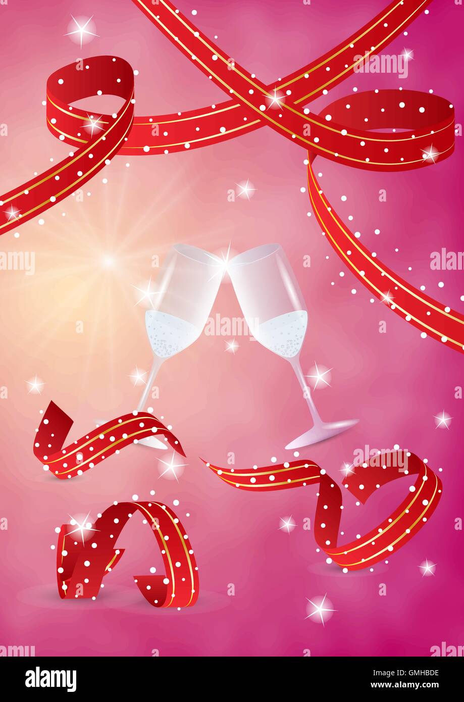 Cheers two champagne glasses Stock Vector Images - Alamy