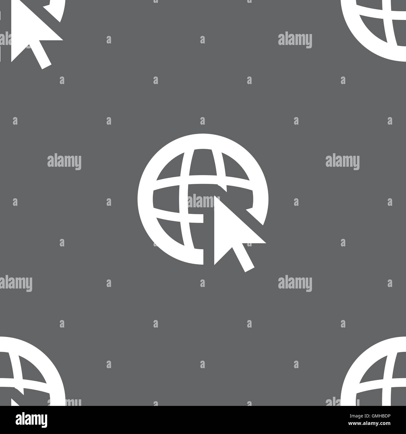 Internet sign icon. World wide web symbol. Cursor pointer. Seamless ...