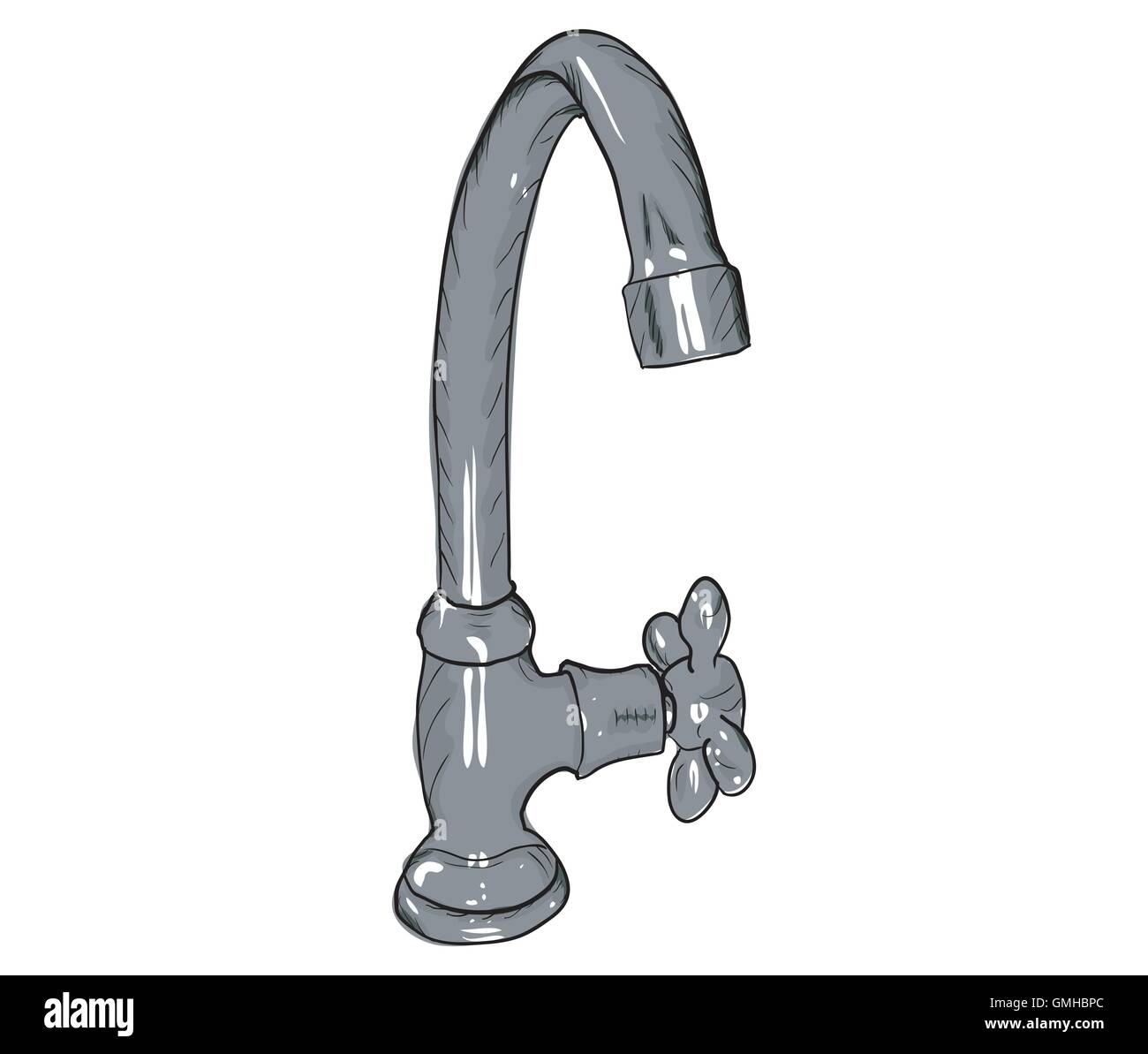 Turn tap off, bathroom Stock Vector Images - Alamy