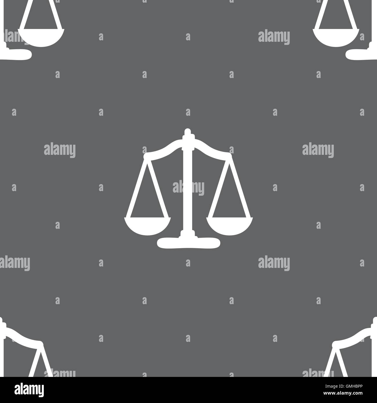 Scales balance. Seamless pattern on a gray background. Vector Stock ...