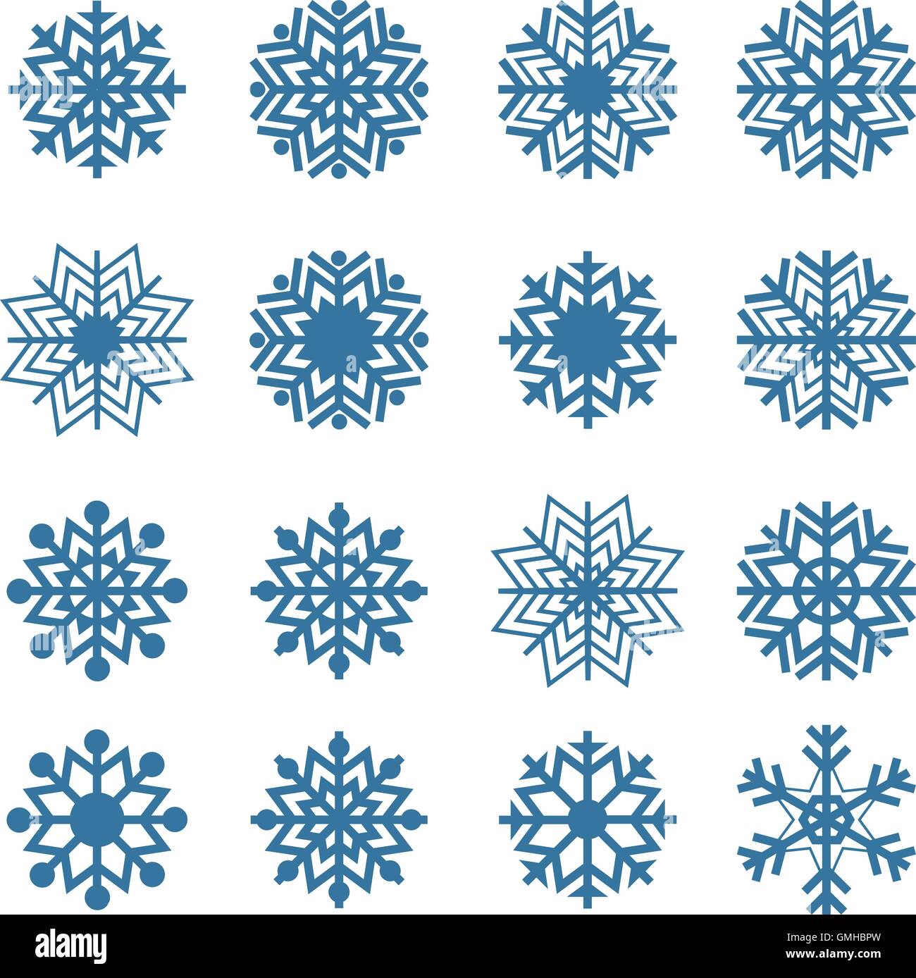 Set of snowflakes, vector illustration Stock Vector Image & Art - Alamy